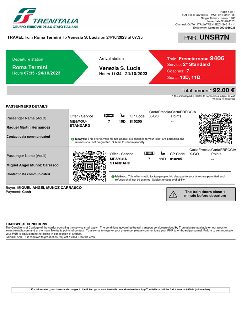 Unsr7N: Roma Termini | PDF | Value Added Tax | Payments