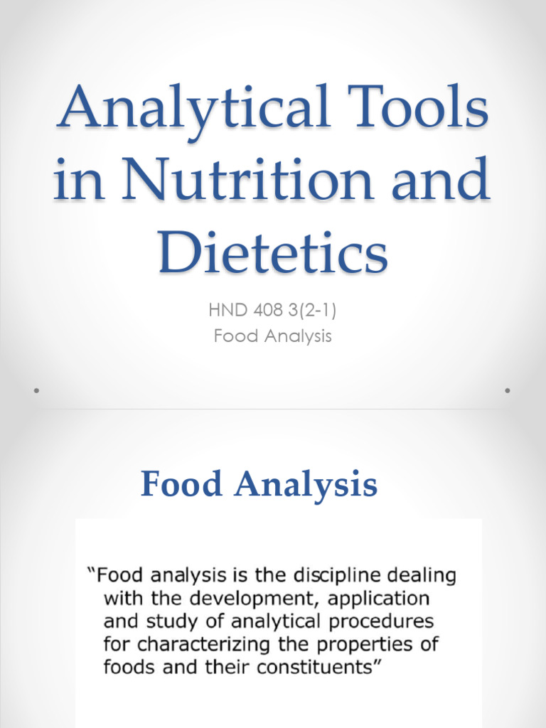 Food Analysis - 012532 - 100216 | PDF