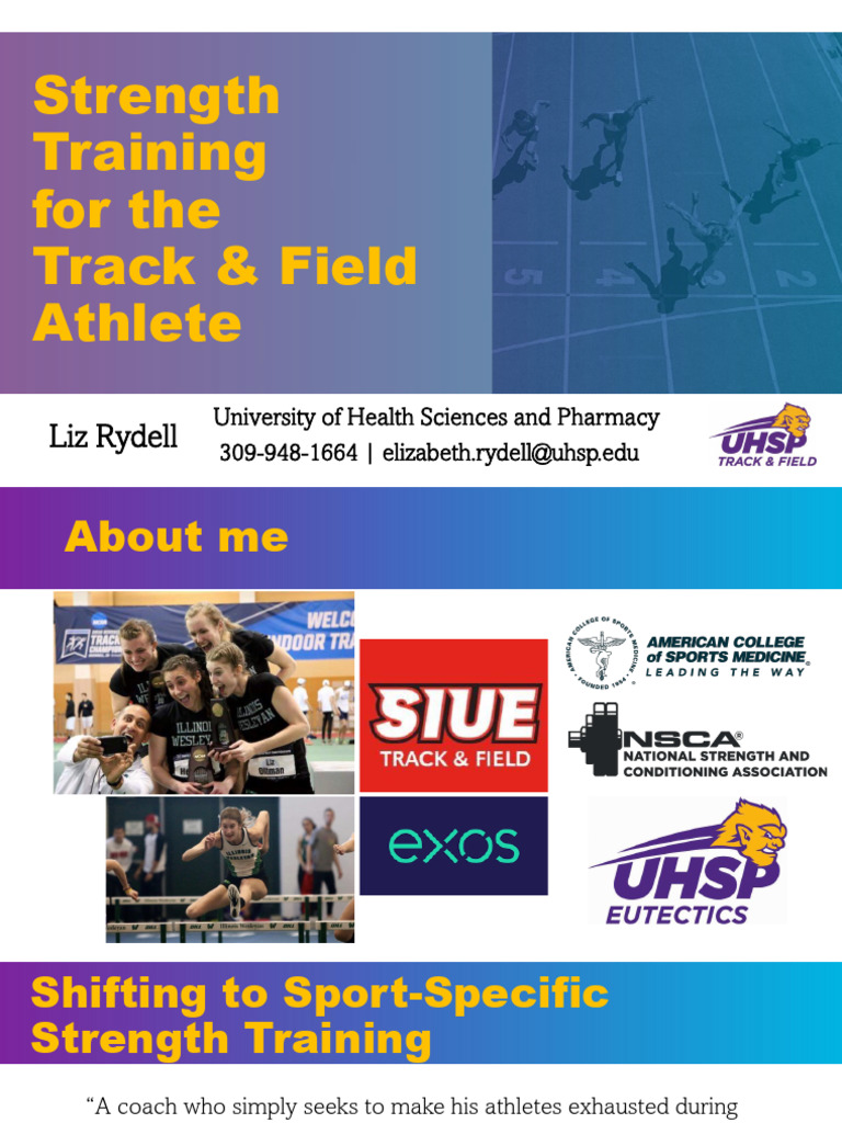 Strength Training for Track Athletes | PDF | Strength Training | Muscle ...