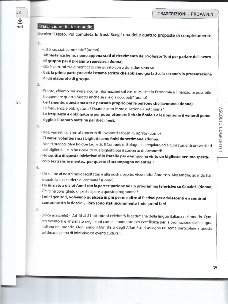 CILS B2 p39 Trascrizione | PDF