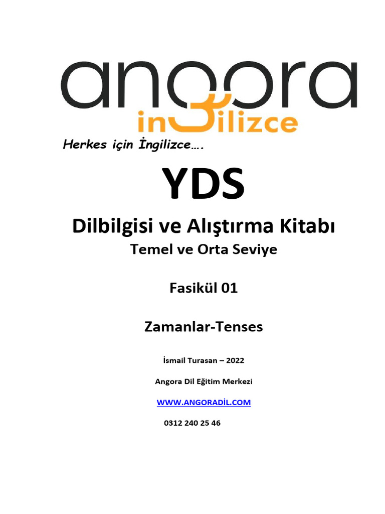 Temel Seviye Dilbilgisi Fasikül 1 Zamanlar Tenses | PDF