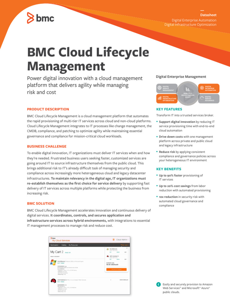 BMC Cloud Lifecycle | PDF | Cloud Computing | Software