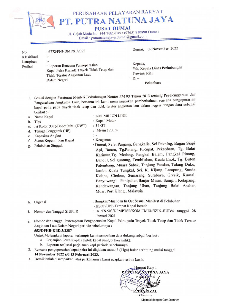 Permohonan RPT KM Milion Line | PDF