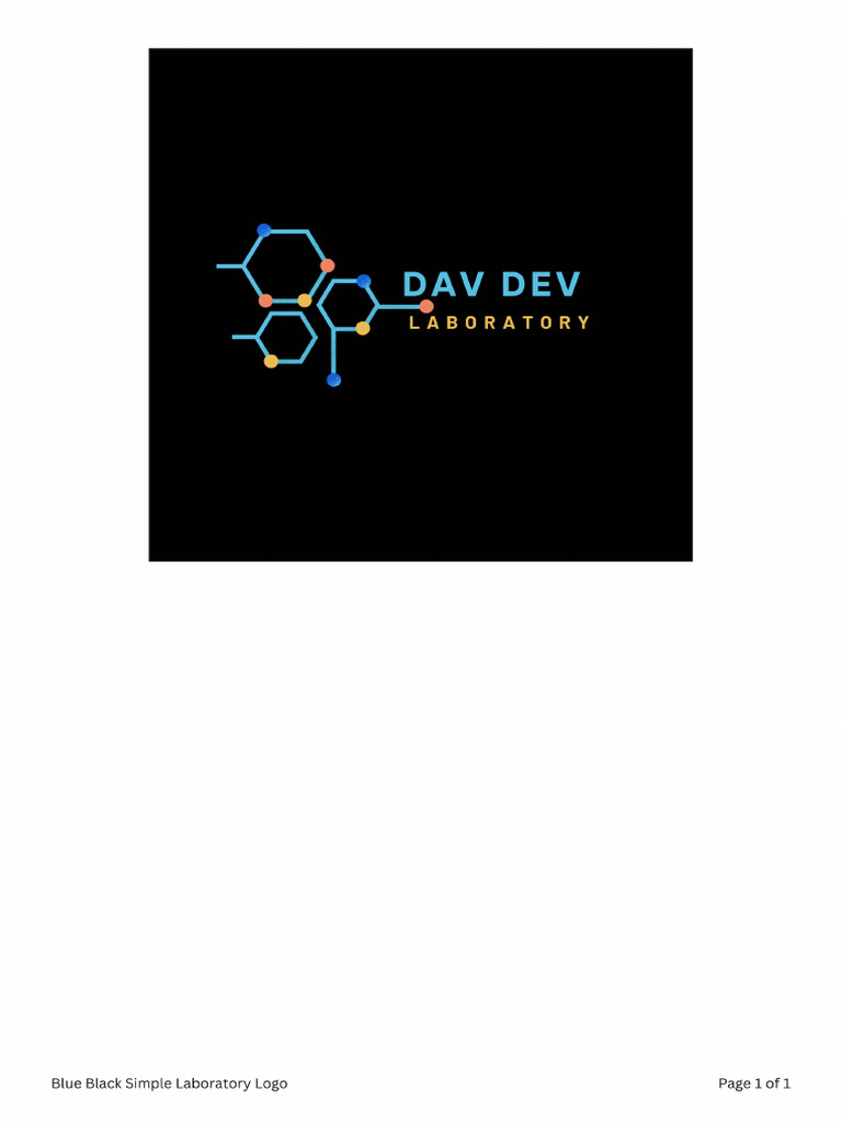 Blue Black Simple Laboratory Logo | PDF