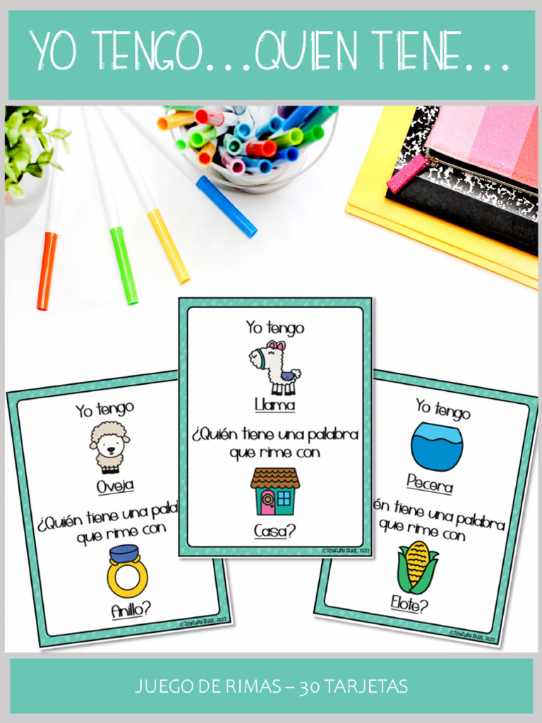 Juego de Rimas Gratis Yo Tengo Quien Tiene | PDF