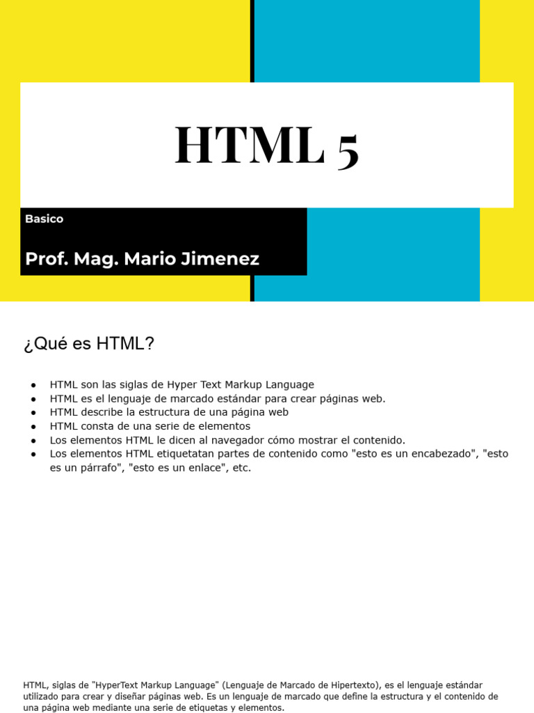Leccion 2 HTML Basico | Descargar gratis PDF | HTML | Red mundial