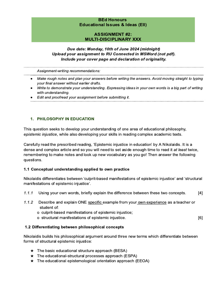 EII Assignment 2 (May 2024) | PDF