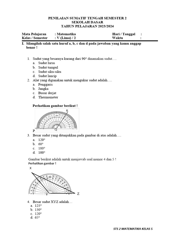 Soal MTK STS 2 | PDF