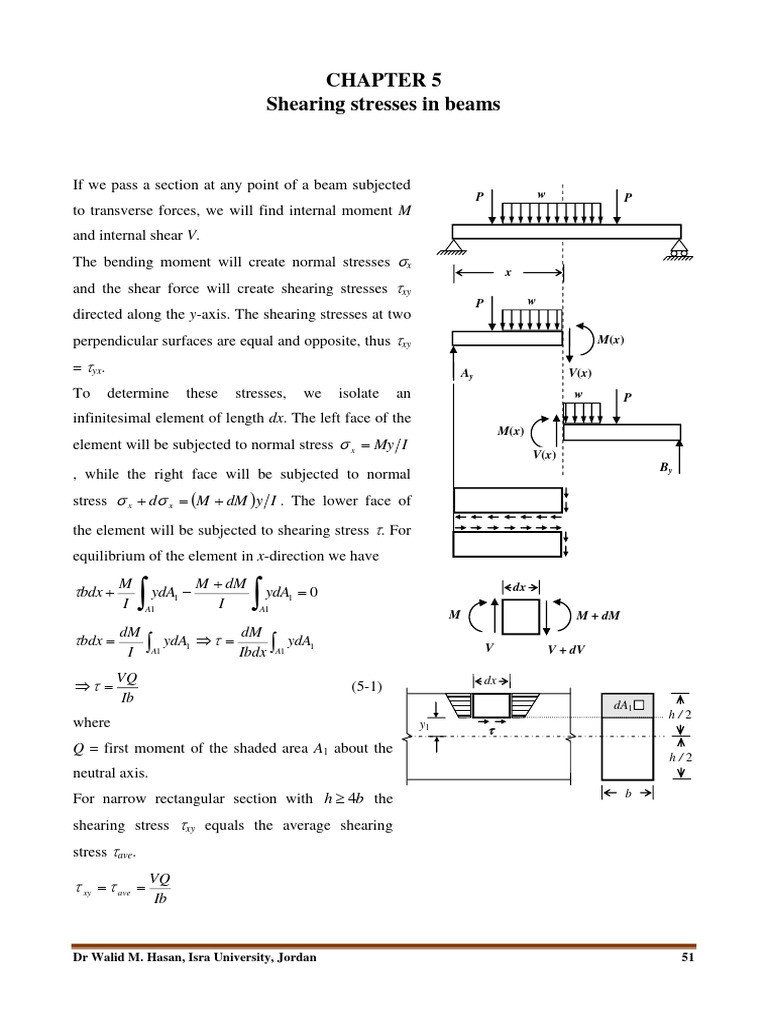 Shearing Stresses in Beams | PDF | Stress (Mechanics) | Shear Stress