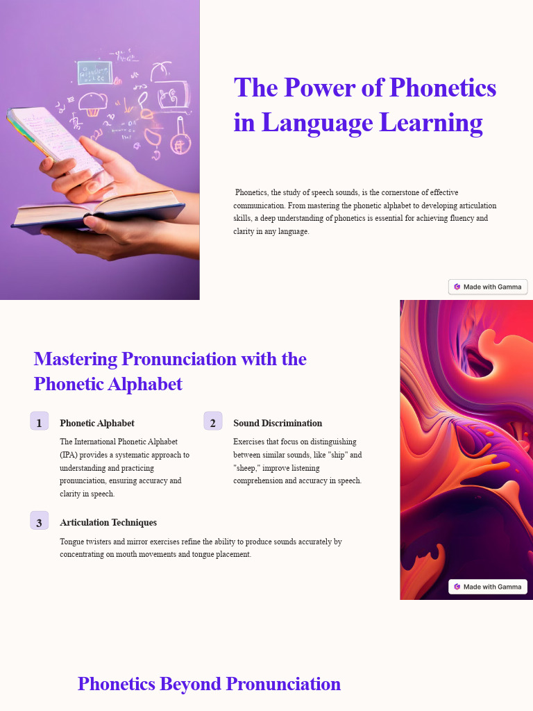 The Power of Phonetics in Language Learning | PDF | Career & Growth | Language Arts & Discipline
