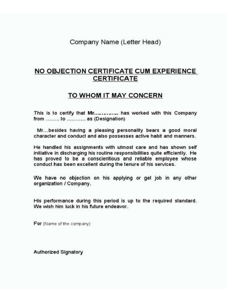 What Is The Full Form of NOC | PDF