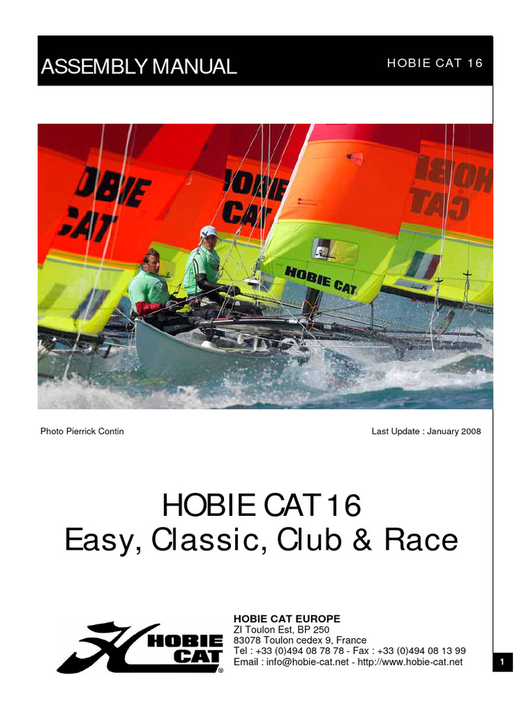 Manual-de-ensamblaje-Hobie-Cat-16-3 | PDF | Sailing Ships