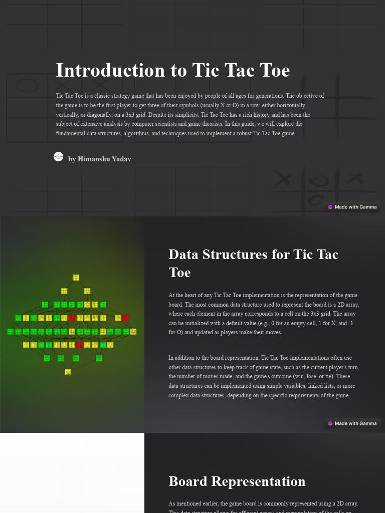 Introduction to Tic Tac Toe Game | PDF | Applied Mathematics | Algorithms And Data Structures