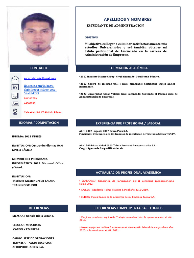 CV Actualizado 2024 - 1 | PDF