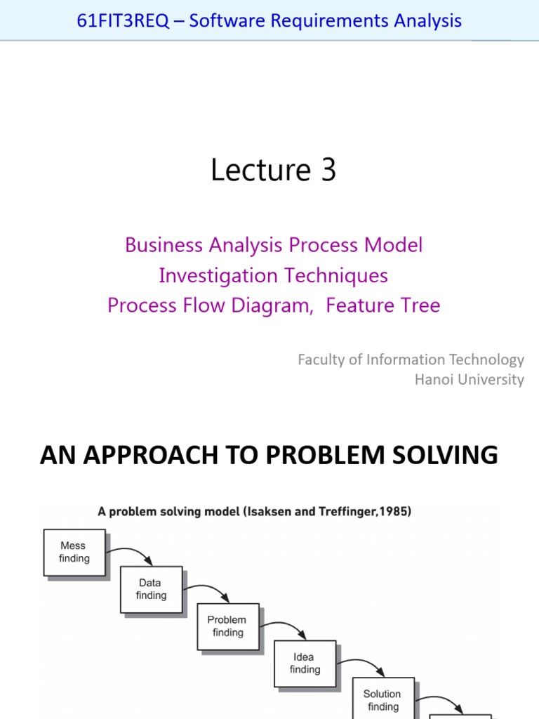 REQ - Lecture 3 | PDF | Business Analysis | Business Process