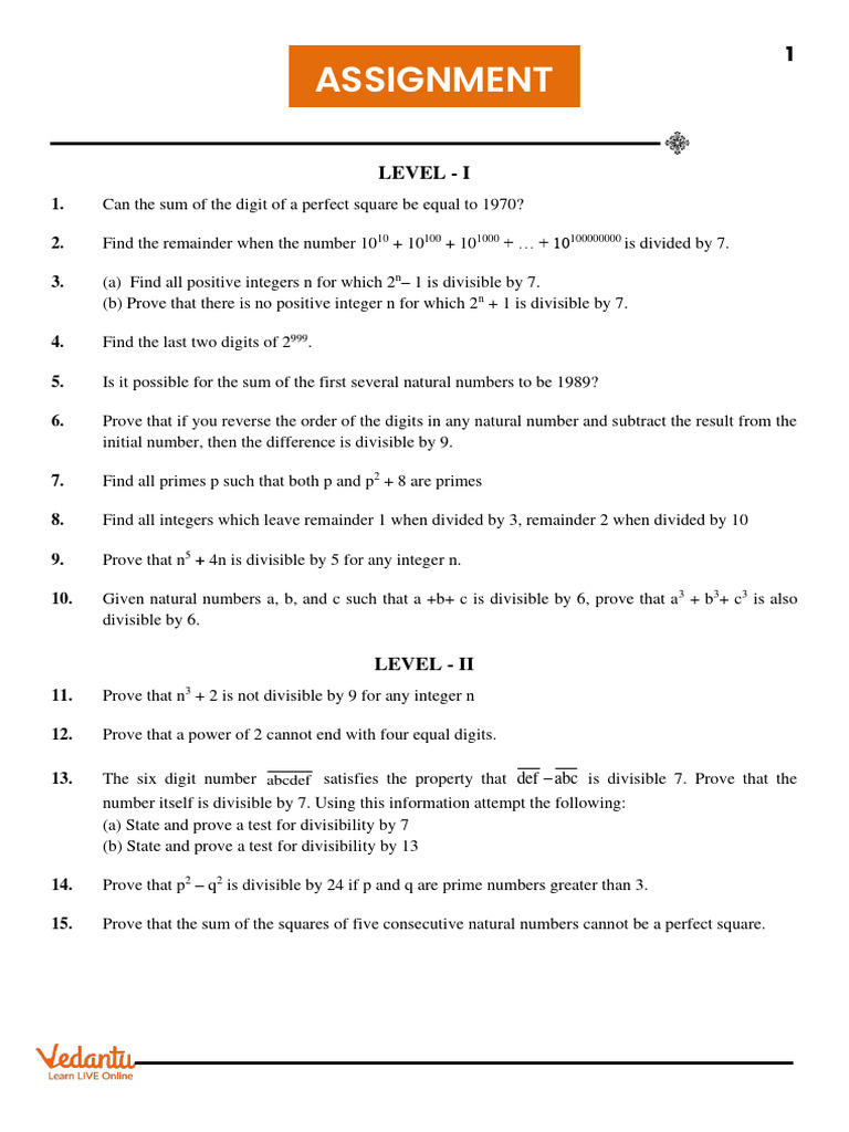 Level 6 Assignment 7 Congruence (2) Final | PDF | Numbers | Prime Number
