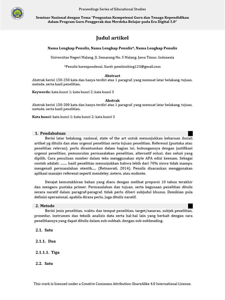 Template Full Paper Prosiding S2 MP UM 2024 | PDF