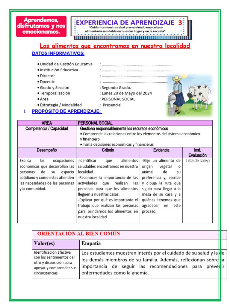SESION PERSONAL SOCIAL 20 DE MAYO DEL 2024 - 2do | PDF | Evaluación ... SESION PERSONAL SOCIAL 20 DE MAYO DEL 2024 - 2do | PDF | Evaluación ...