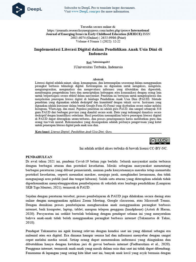 Implementasi Literasi Digital di PAUD | PDF