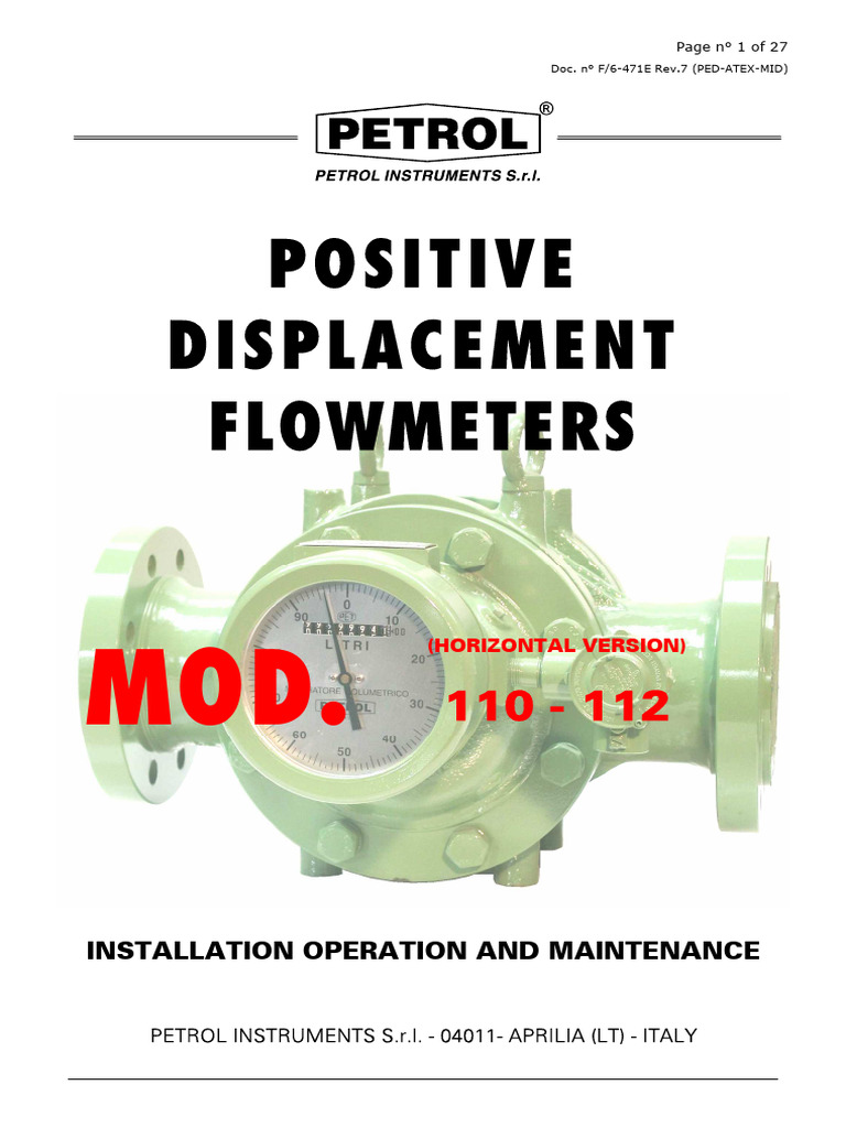 manual_110_112_h | PDF | Flow Measurement | Valve