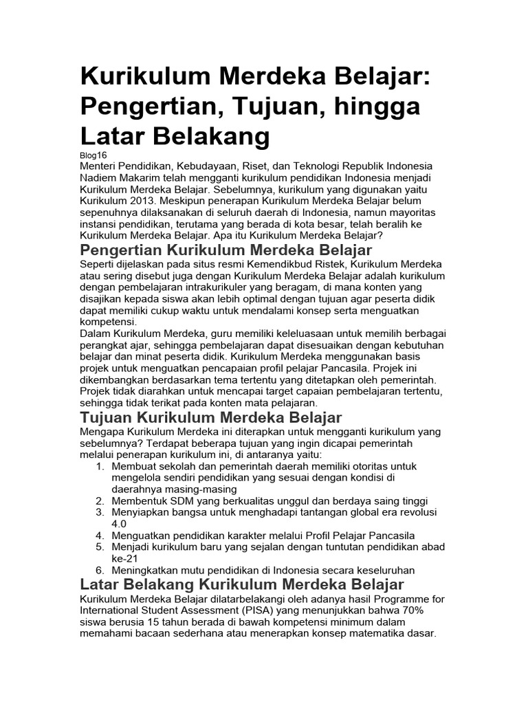 Kurikulum Merdeka Belajar.2 | PDF | Karier & Perkembangan