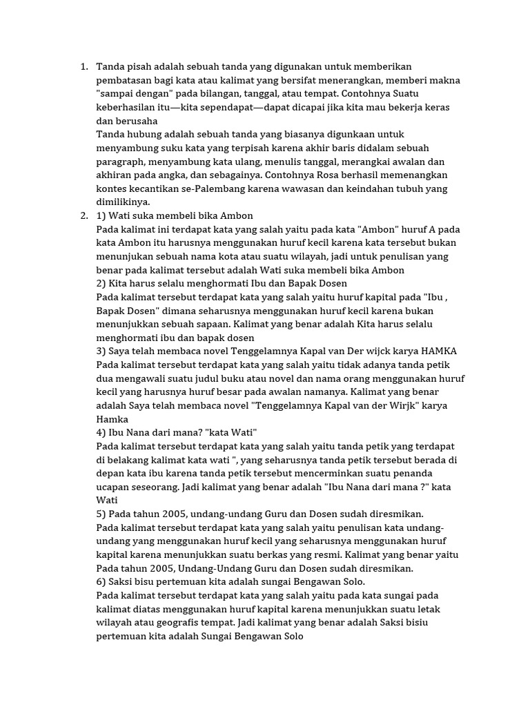 Panduan Penggunaan Tanda Baca | PDF