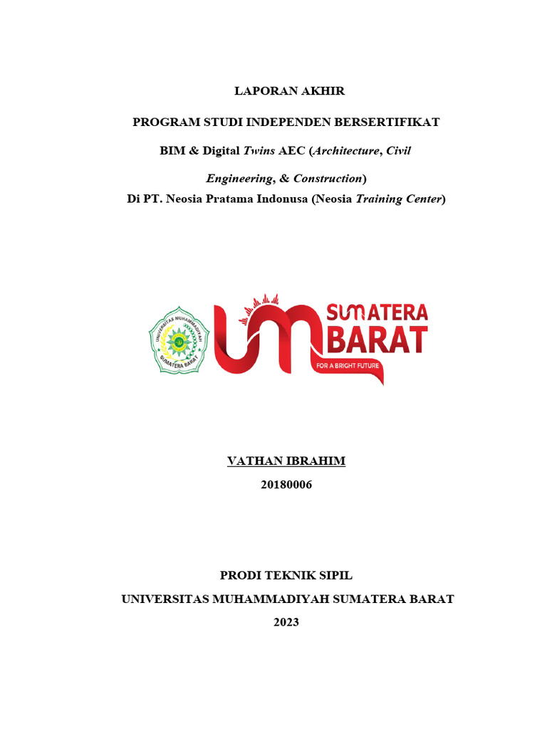 Laporan Akhir Studi BIM di Neosia | PDF | Seni