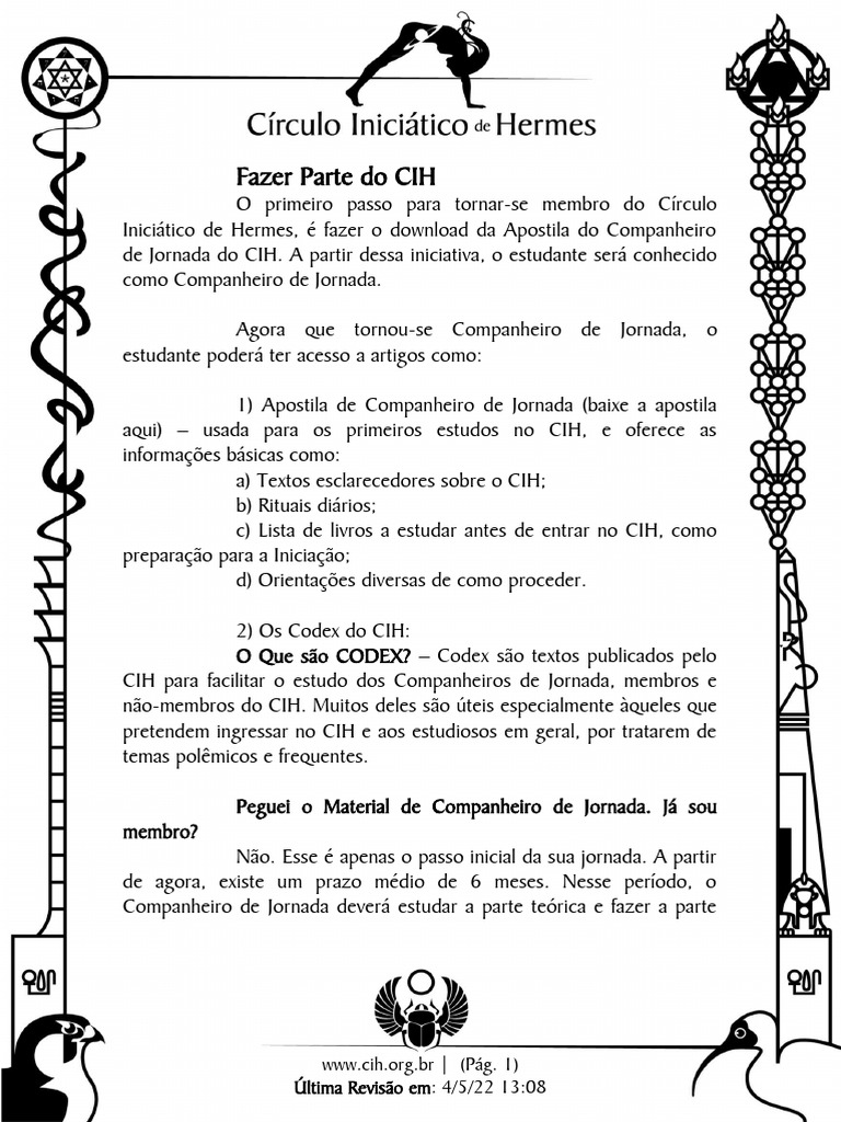 Como Tornar-Se Membro Do CIH | PDF | Rituais