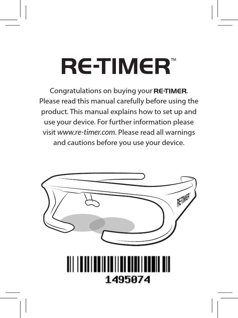 Re Timer IFU Product Manual Wellness | PDF