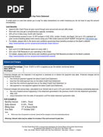 FAB Credit Card Fees and Charges Guide | PDF | Credit Card | Financial ...