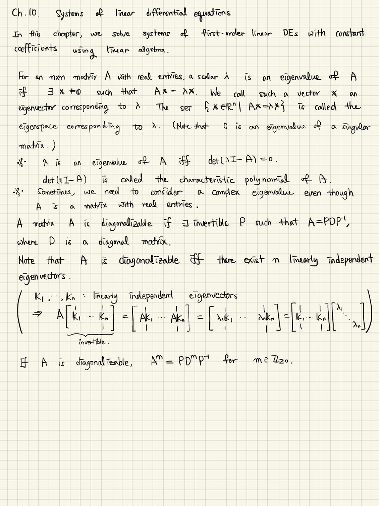 Week11 10.1 10.3 | PDF | Linear Map | Eigenvalues And Eigenvectors