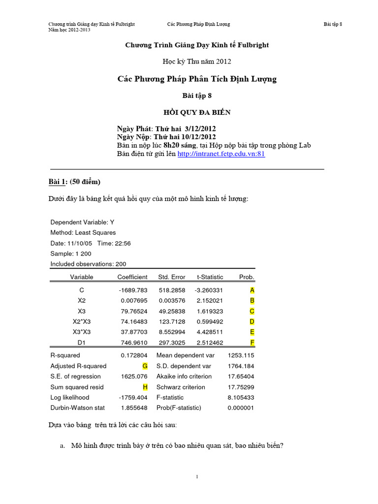 Bai Tap 8 KTLCB | PDF