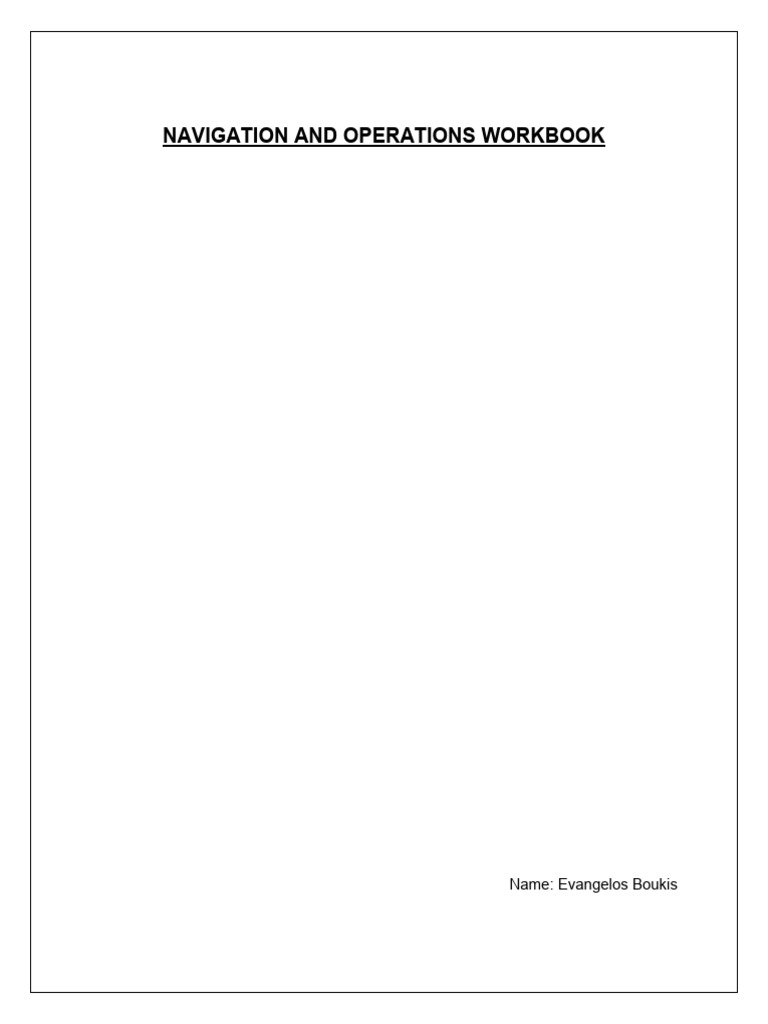 Navigation Operations Workbook Summary | PDF | Anchor | Shipping