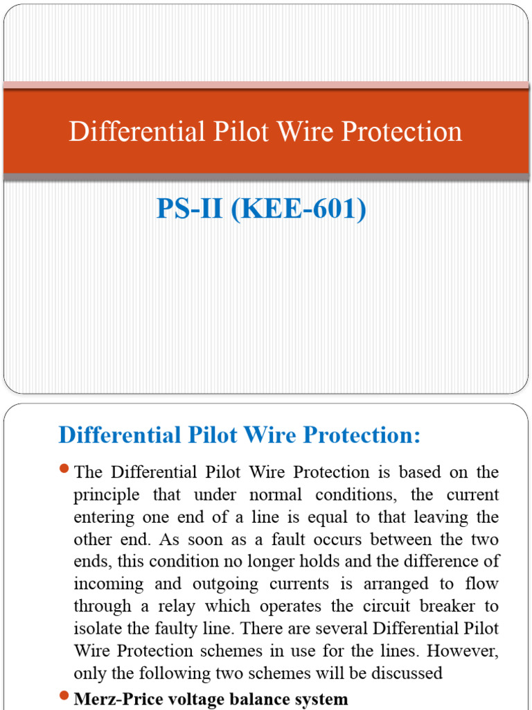 Differential Protection | PDF | Transformer | Relay