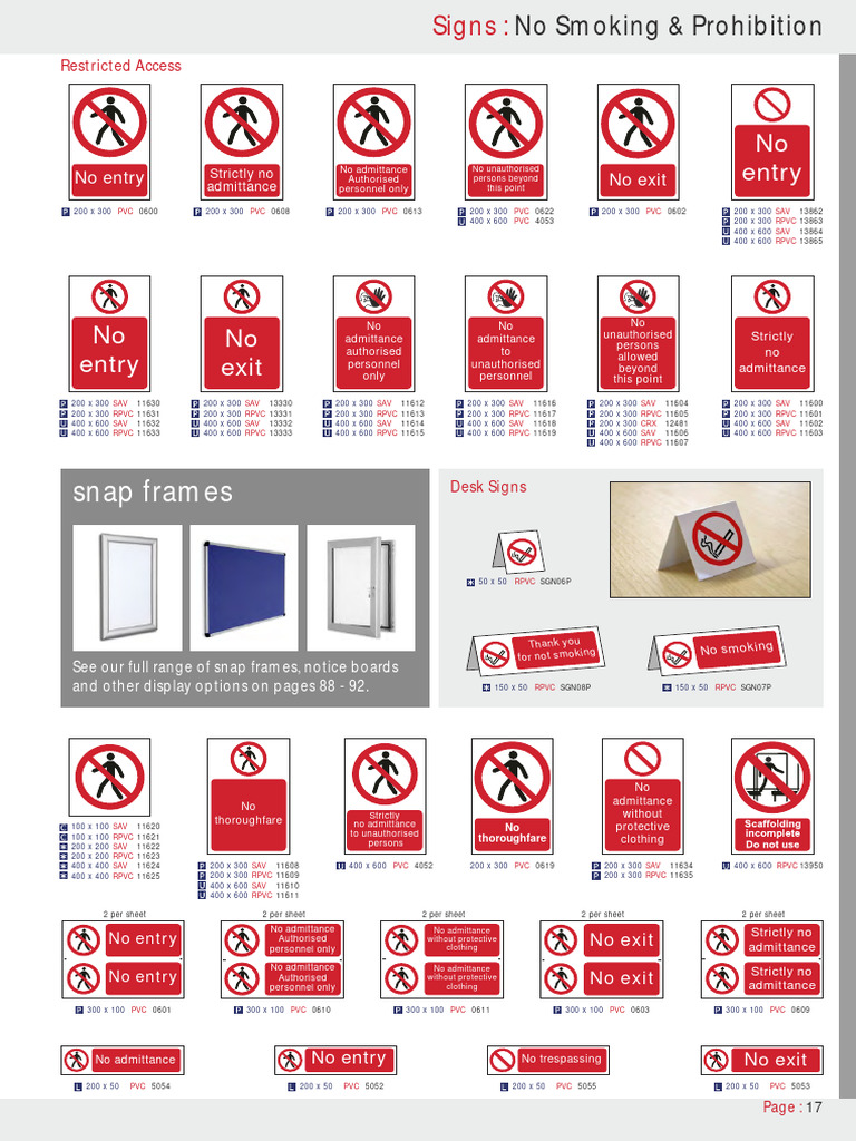 SCAN Safety Signs Catalogue 2014 19 | PDF