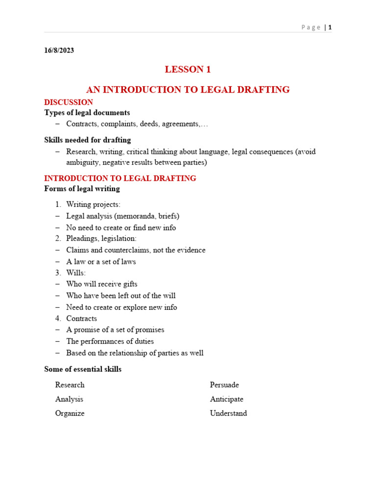 Legal Drafting | PDF | Lease