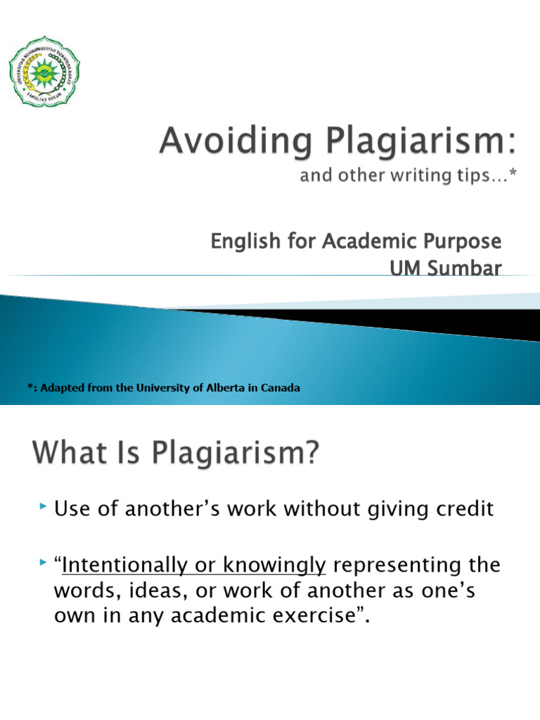 Week 7 Academic Writing and Avoid Plagiarism | PDF | Plagiarism | Cognition
