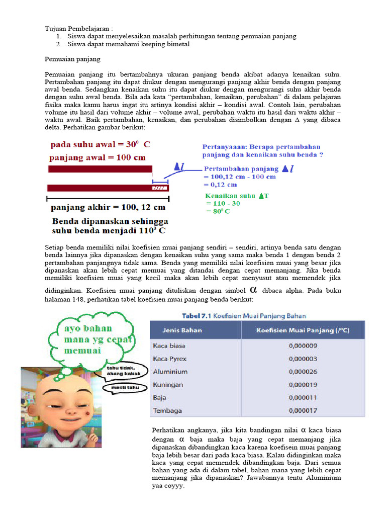 Pemuaian Panjang & Keping Bimetal | PDF