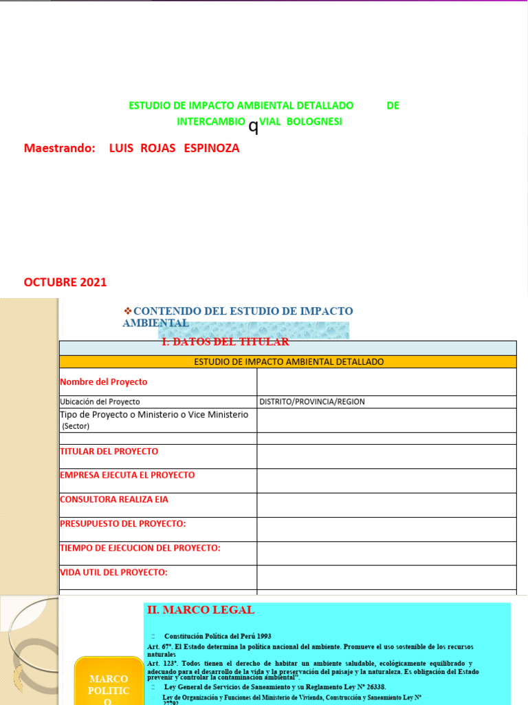 Modelo2 Examen Final Eia Oct 2021 | PDF | Evaluación de impacto ambiental | Ciencias de la Tierra