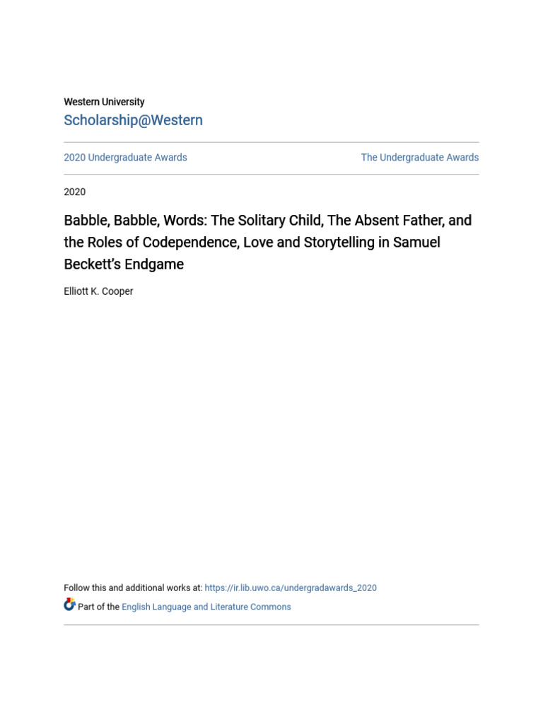 Babble Babble Words - The Solitary Child The Absent Father and | PDF ...