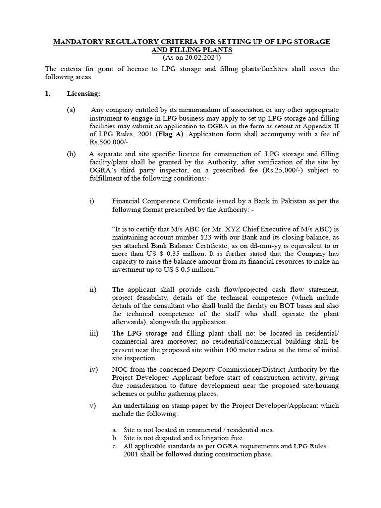 LPG Storage and Filling Plant Guidelines | PDF | Liquefied Petroleum ...