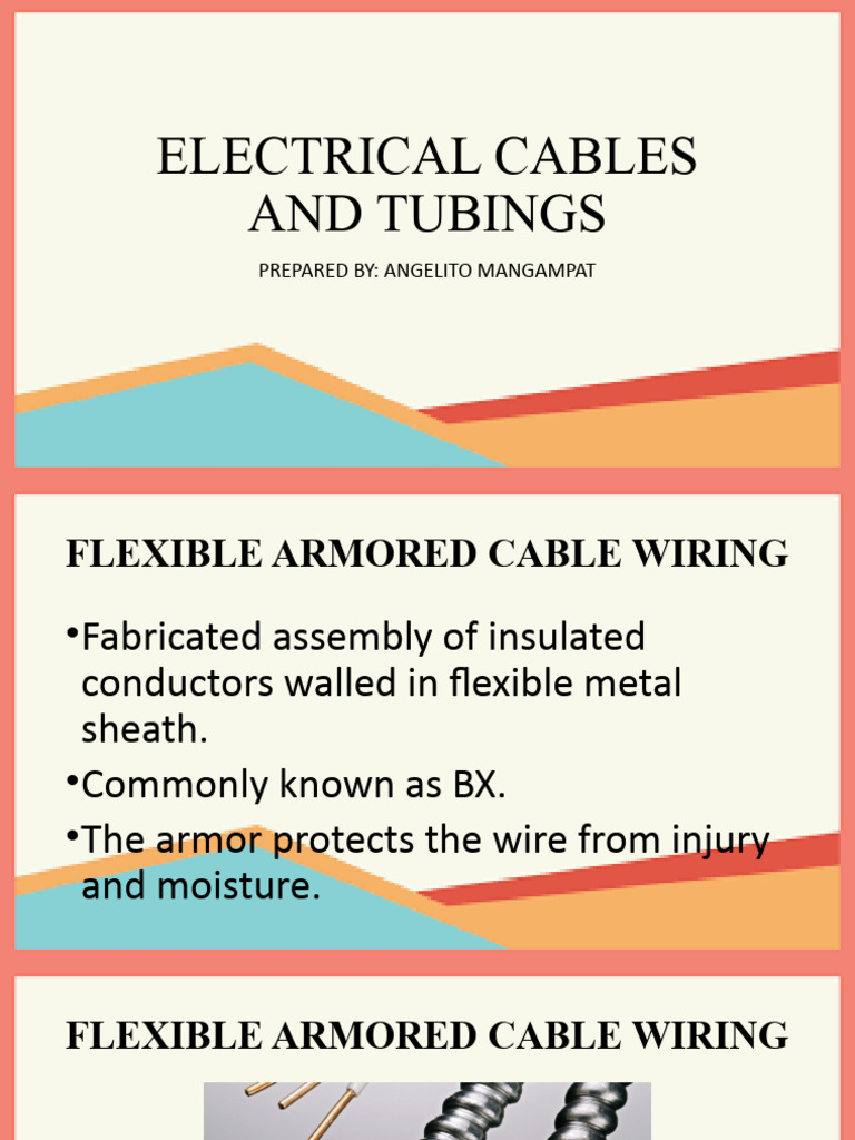 Electrical Cables and Tubings | PDF | Technology & Engineering