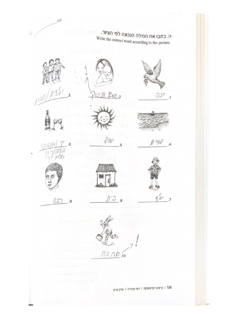 Write The Correct Word According To The Picture | PDF