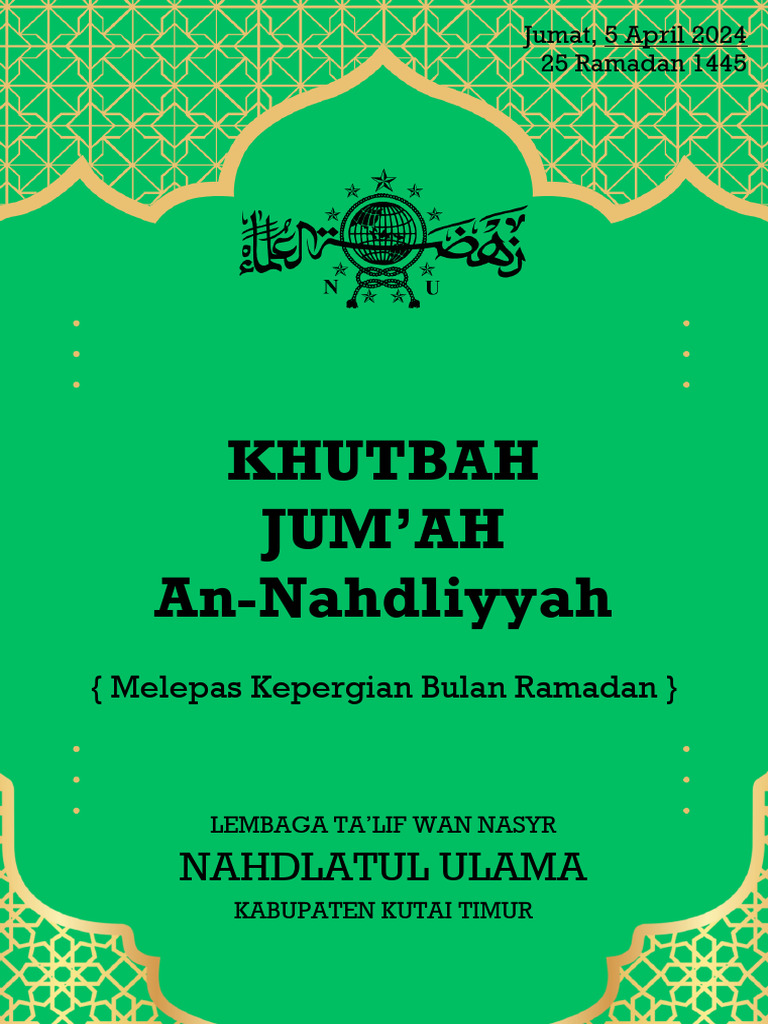 Khutbah Melepas Bulan Ramadan | PDF