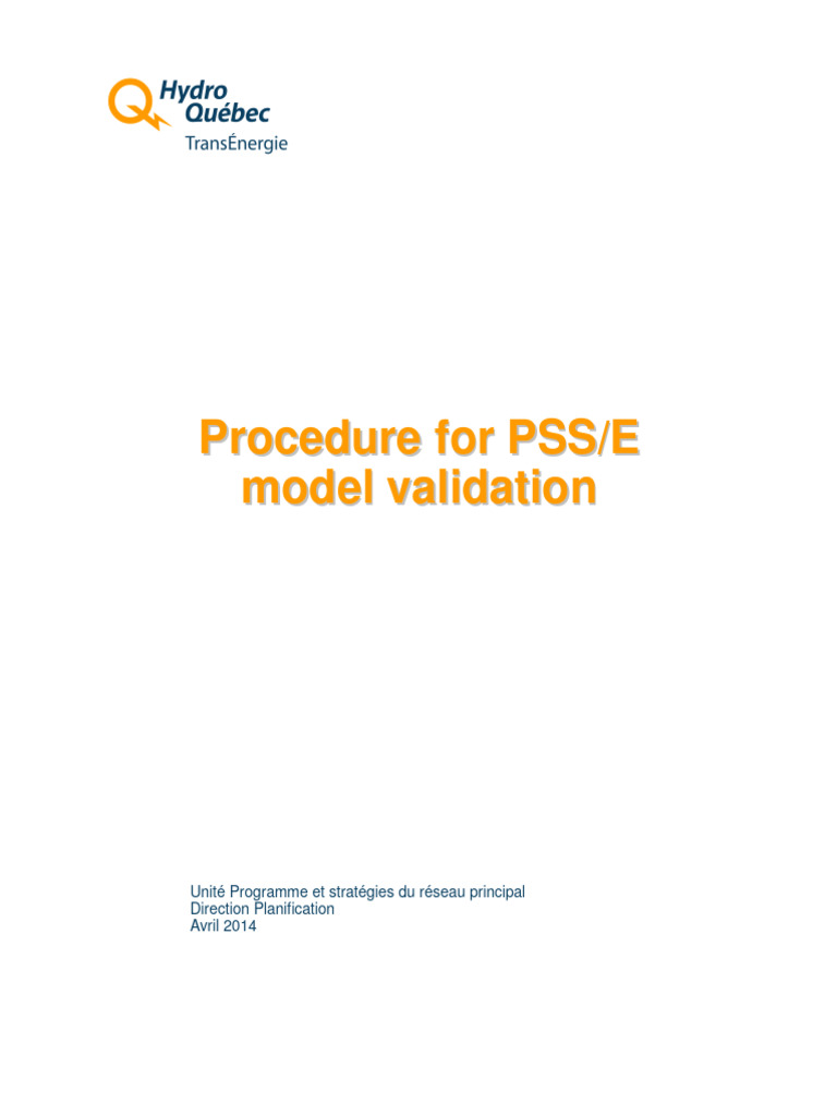 Procedure Validation Modeles Psse en | PDF | Wind Power | Ac Power