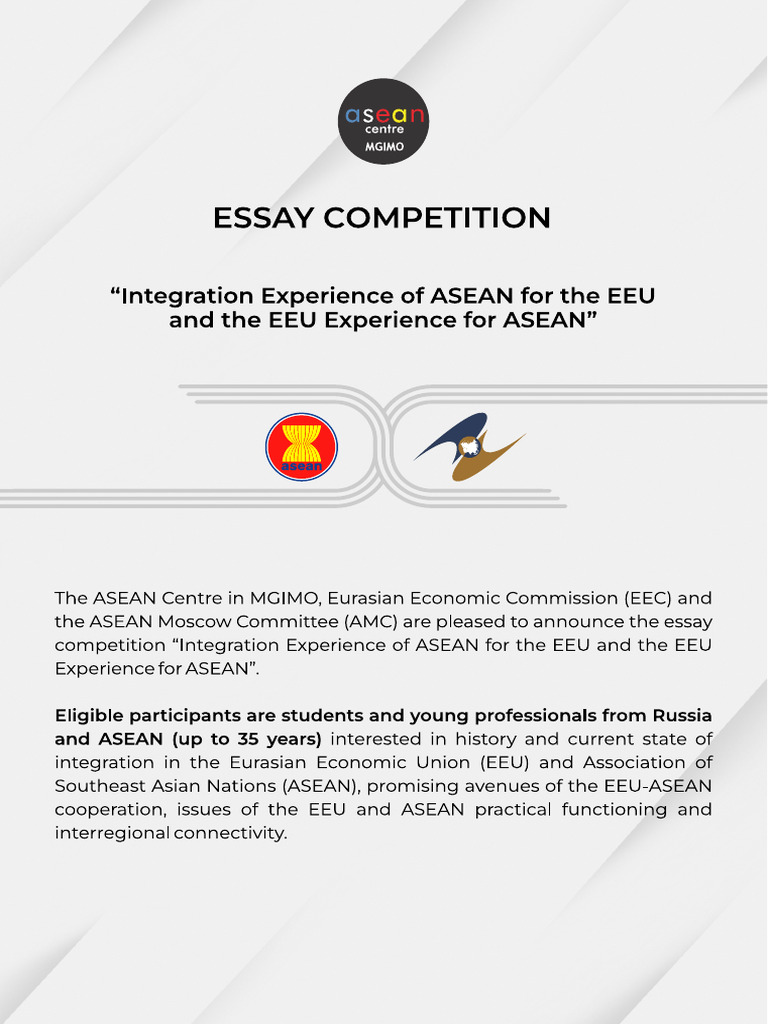 Essay Competition Asean Eeu 06 24 en | PDF