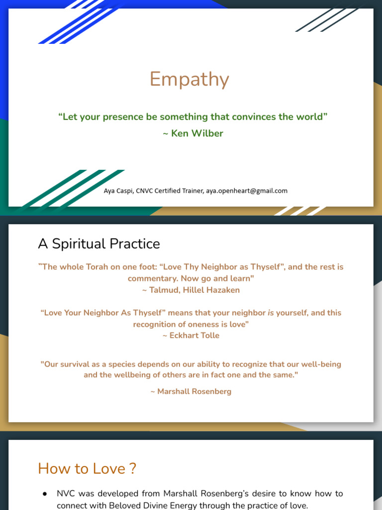 Empathy: A Path to Connection and Love | PDF | Empathy | Psychology