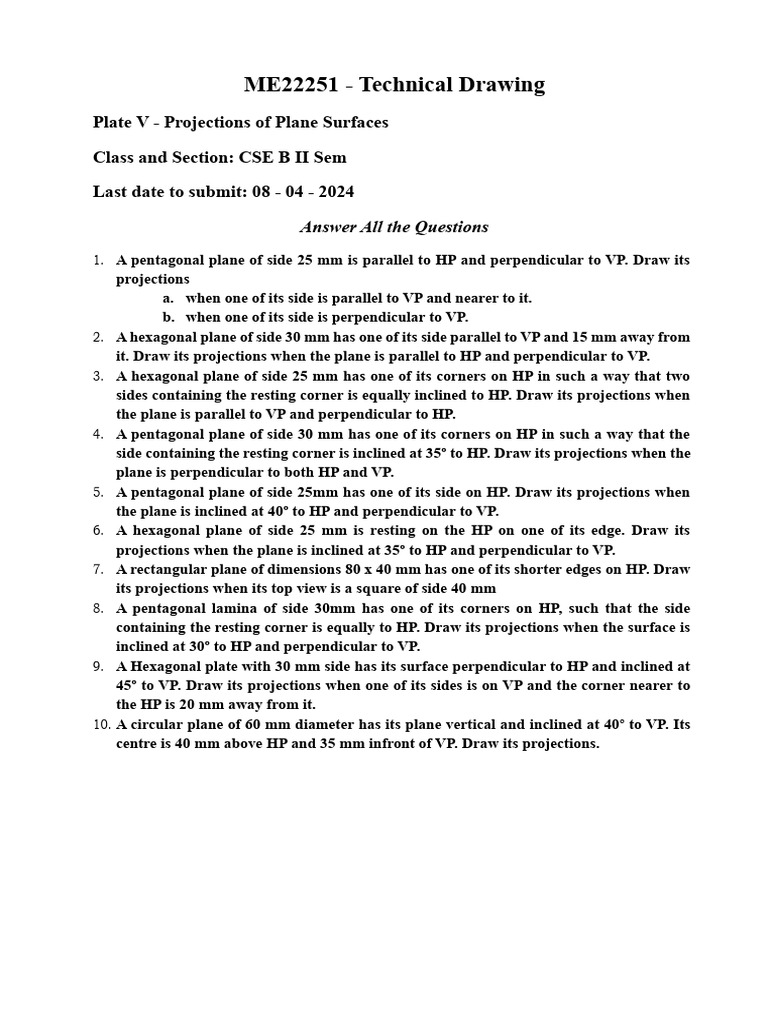 Plate V Planes | PDF