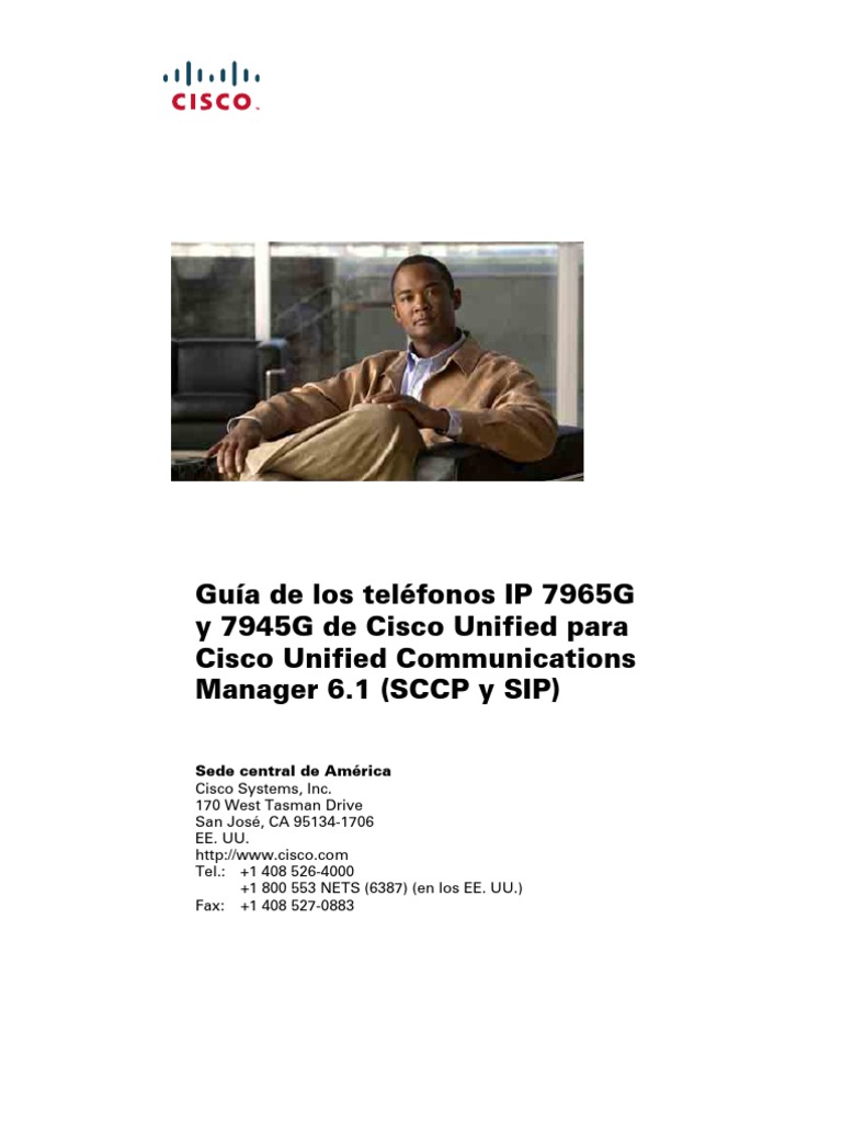 Manual Cisco 7965 | PDF | Teléfono | protocolo de Iniciacion de Sesion