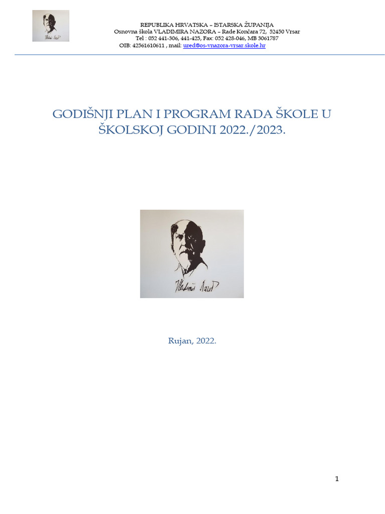Godisnji Plan I Program 2022 2023 | PDF